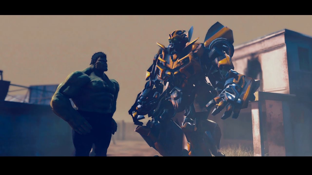 Pertemuan Hulk & Bumble bee (Transformer ) - YouTube