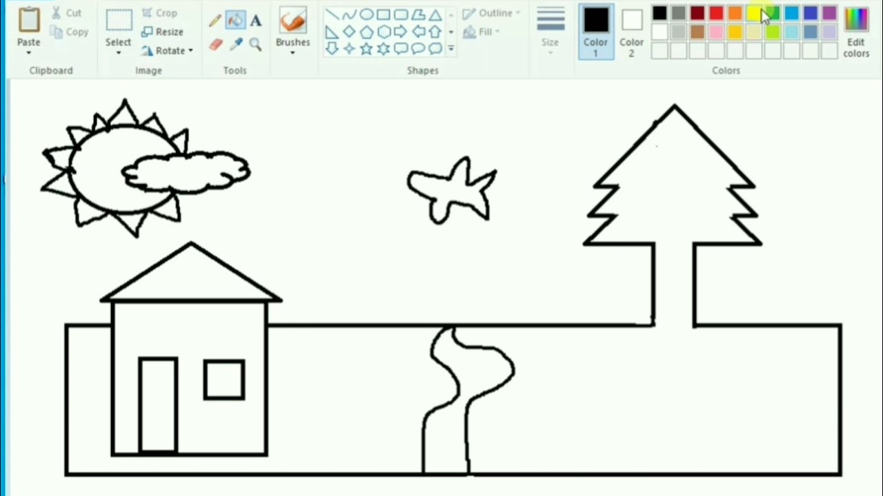 Quick Learn How To Make House Painting In MS Paint YouTube quick-learn-how-to-make-house-painting-in-ms-paint-youtube