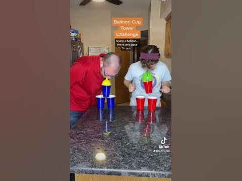 Balloon Cup Tower Challenge - YouTube