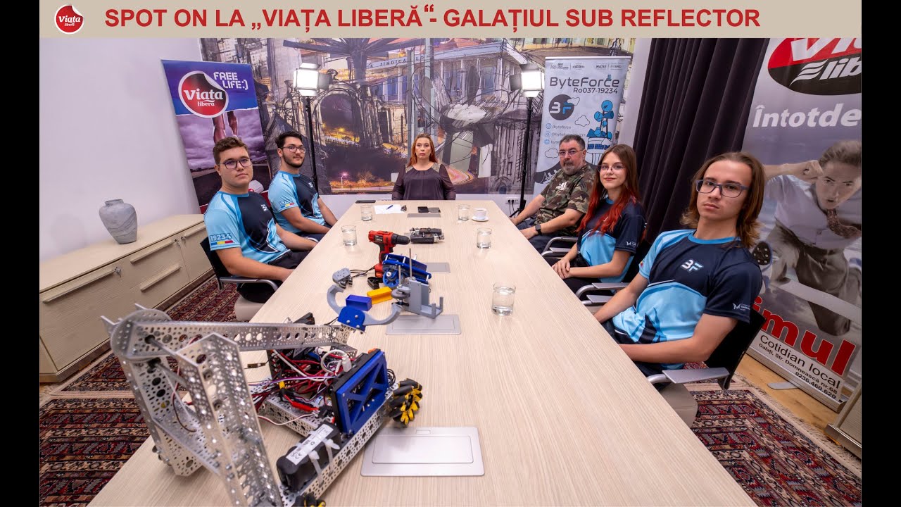 SPOT ON la „Viaţa liberă” cu ByteForce, echipa de robotică a CNVA - YouTube