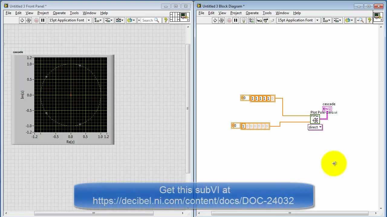 Ni Labview Plot Pole Zero Subvi Youtube
