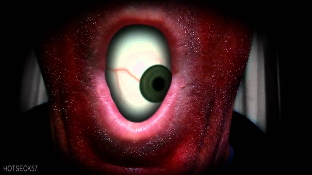 Creepy freaky eyeball in mouth - YouTube