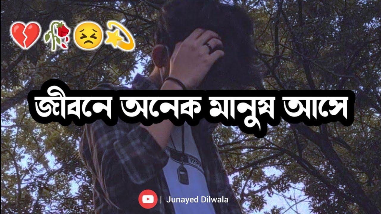 JIBONE ONEK MANUSH ASHE || BANGLA SAD SHAYARI STATUS VIDEO || SAD ...