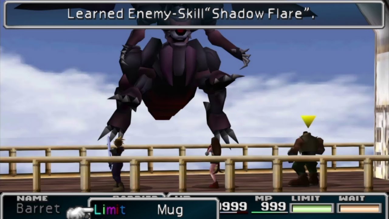 Final Fantasy VII - How to get Shadow Flare on all four Enemy Skill ...