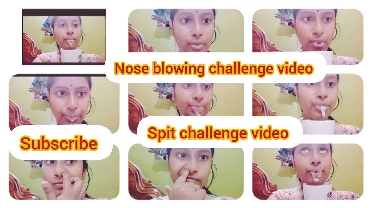 spit challenge video//nose blowing challenge video#viralvideo #spit # ...