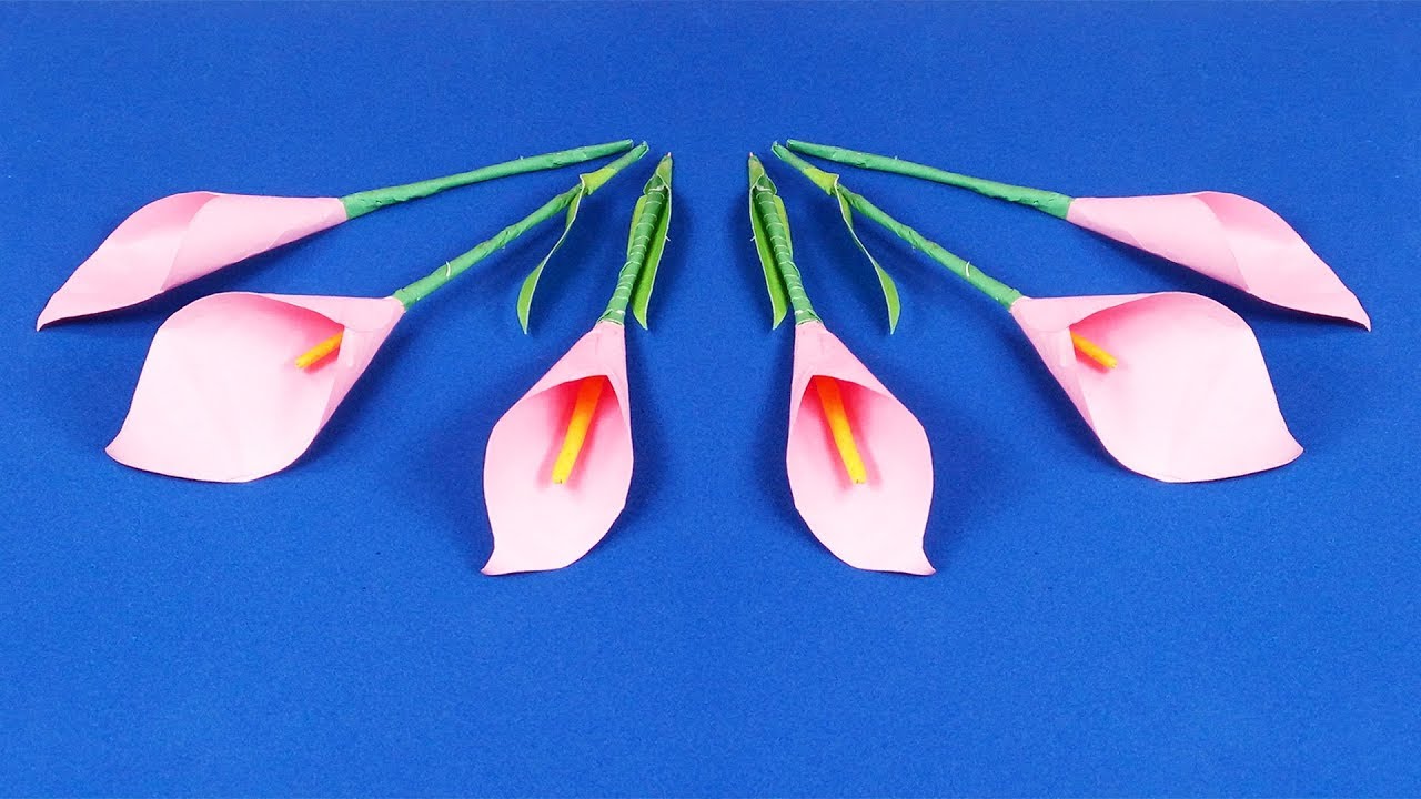 Origami Lily - How To Make an Origami Lily Flower/Easy Origami Paper ...