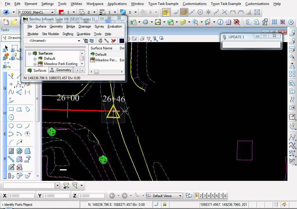 Bentley InRoads - Extend Existing Horizontal Alignment Part 1 of 2 ...