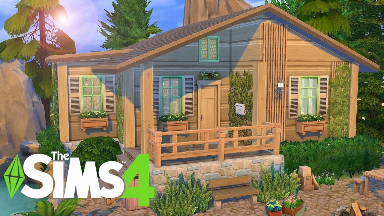 LOG CABIN 🌲Sims 4 Speed Build - YouTube