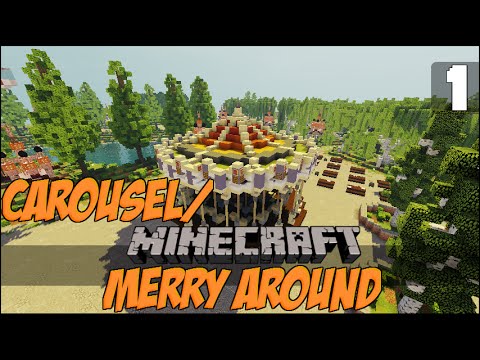 Let's Build A Themepark In Minecraft: How To Build A Carousel or Merry ...