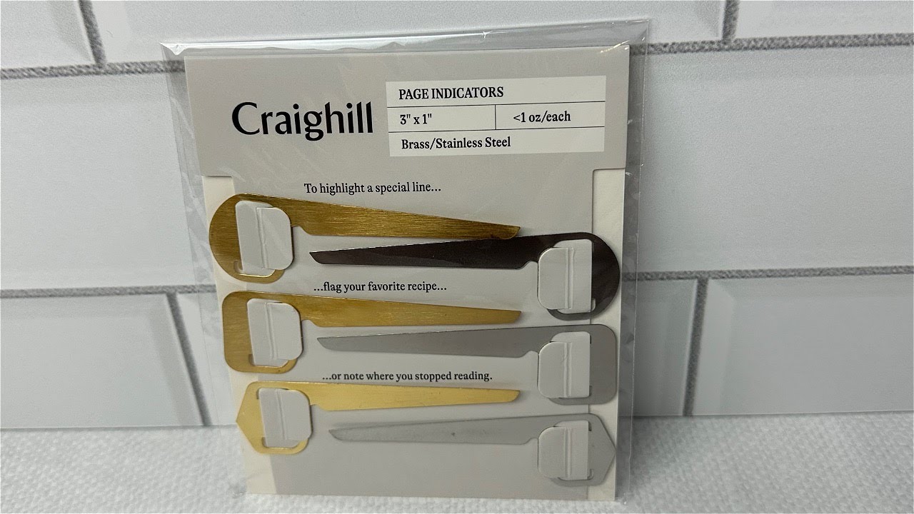 Review - Craighill Page Indicator Metal Bookmarks - 6 pack - YouTube