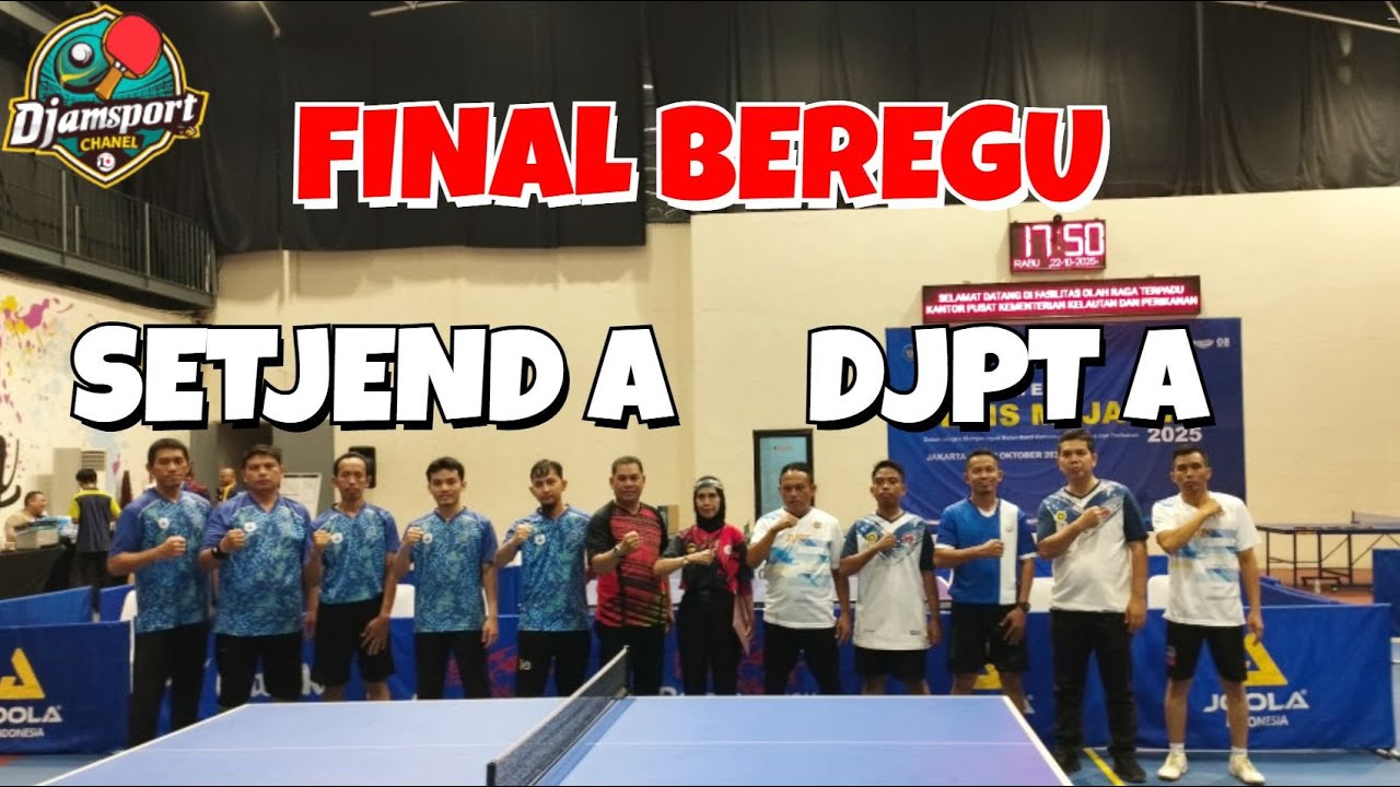 Partai Final Beregu Turnamen Tenis Meja KKP 2025 SETJEND A VS DJPT A ...