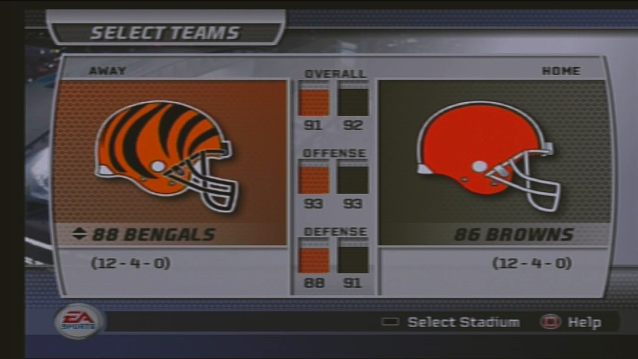 Madden NFL 07 Holiday Weekend Special 88 Bengals vs 86 Browns - YouTube