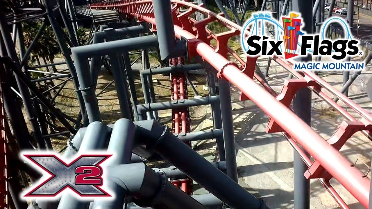 X2 POV | Six Flags Magic Mountain, 2023 Fall | Arrow Dynamics 4D ...