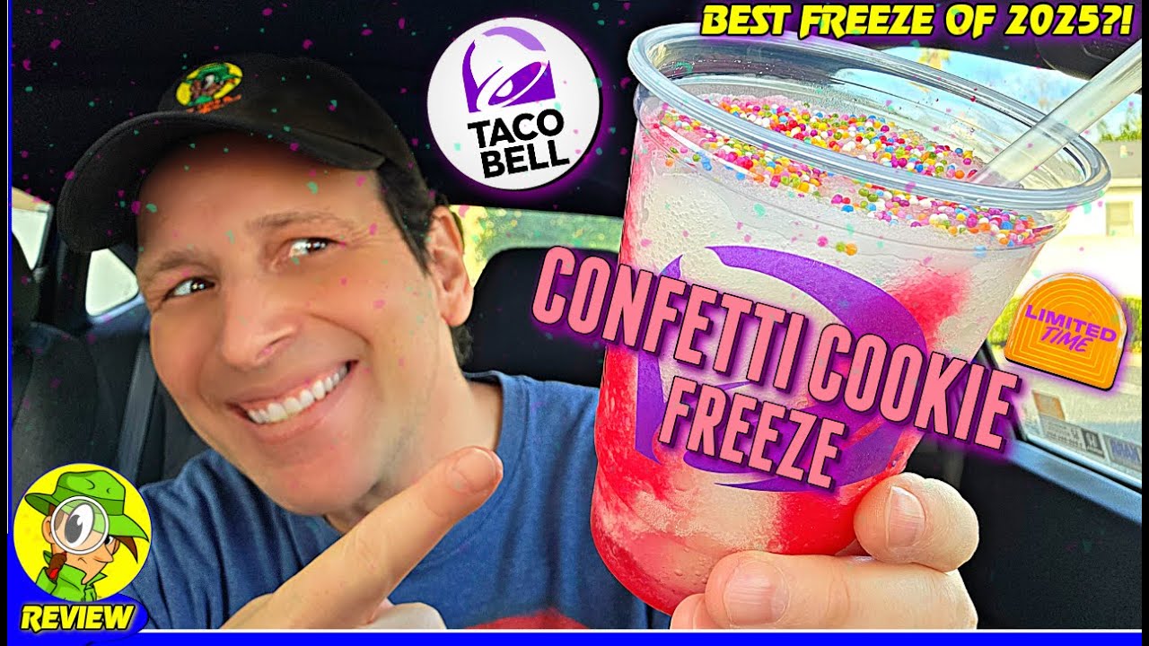 Taco Bell® Confetti Cookie Freeze Review 🎉🍪🥶 Best Freeze of 2025?! 🤔 ...