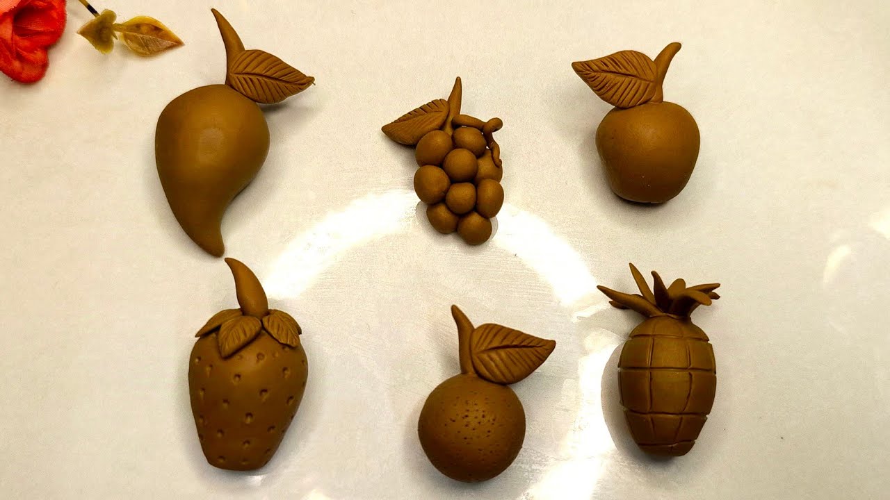 Clay se fruit kaise banate hain 😍 | How to make fruits with clay | Clay ...