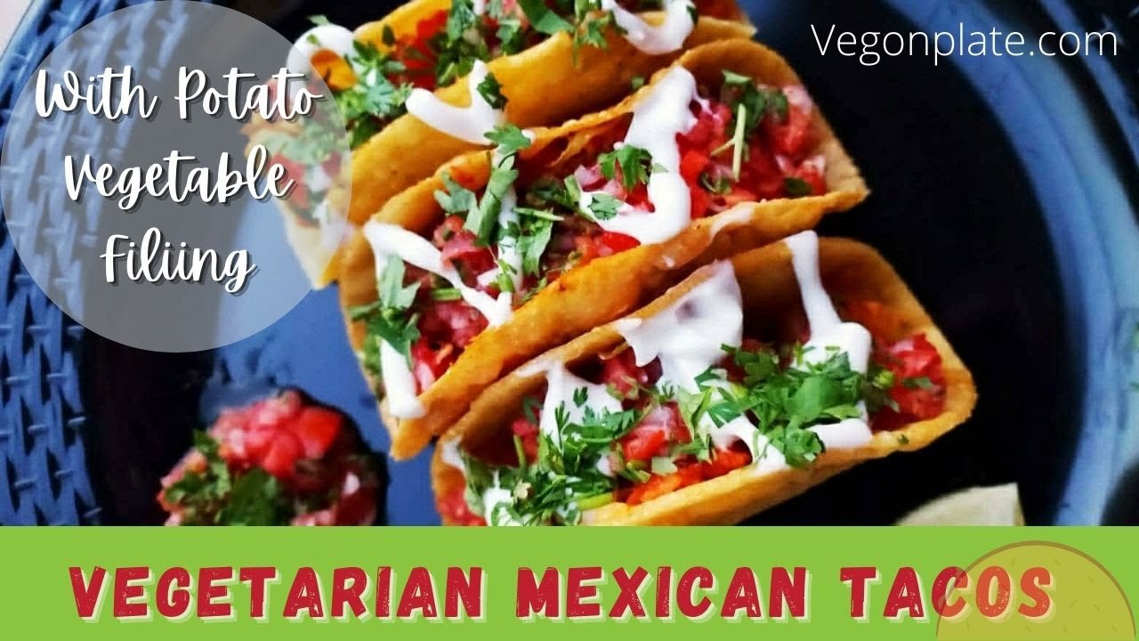 Hard Shell Veg Mexican Tacos With Potato Filling|Indian Style Crispy ...