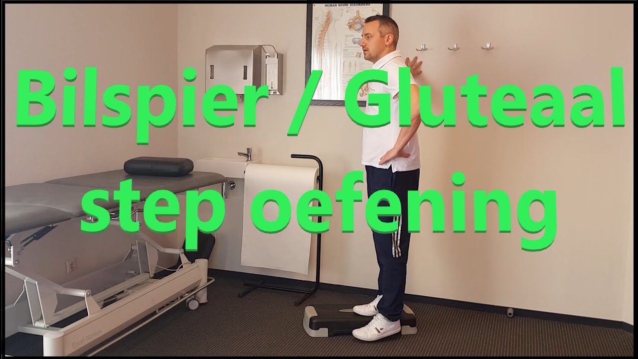 Bilspier gluteaal oefening step - YouTube