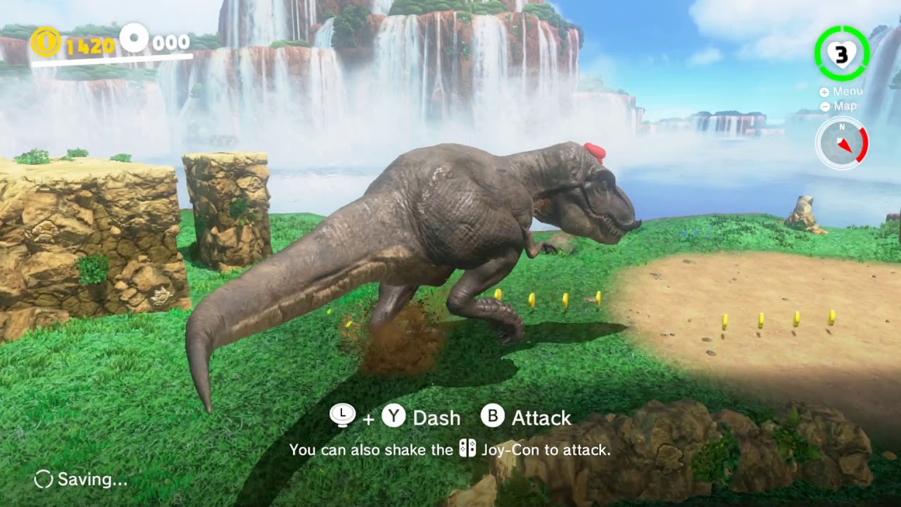Super Mario Odyssey Dinosaur