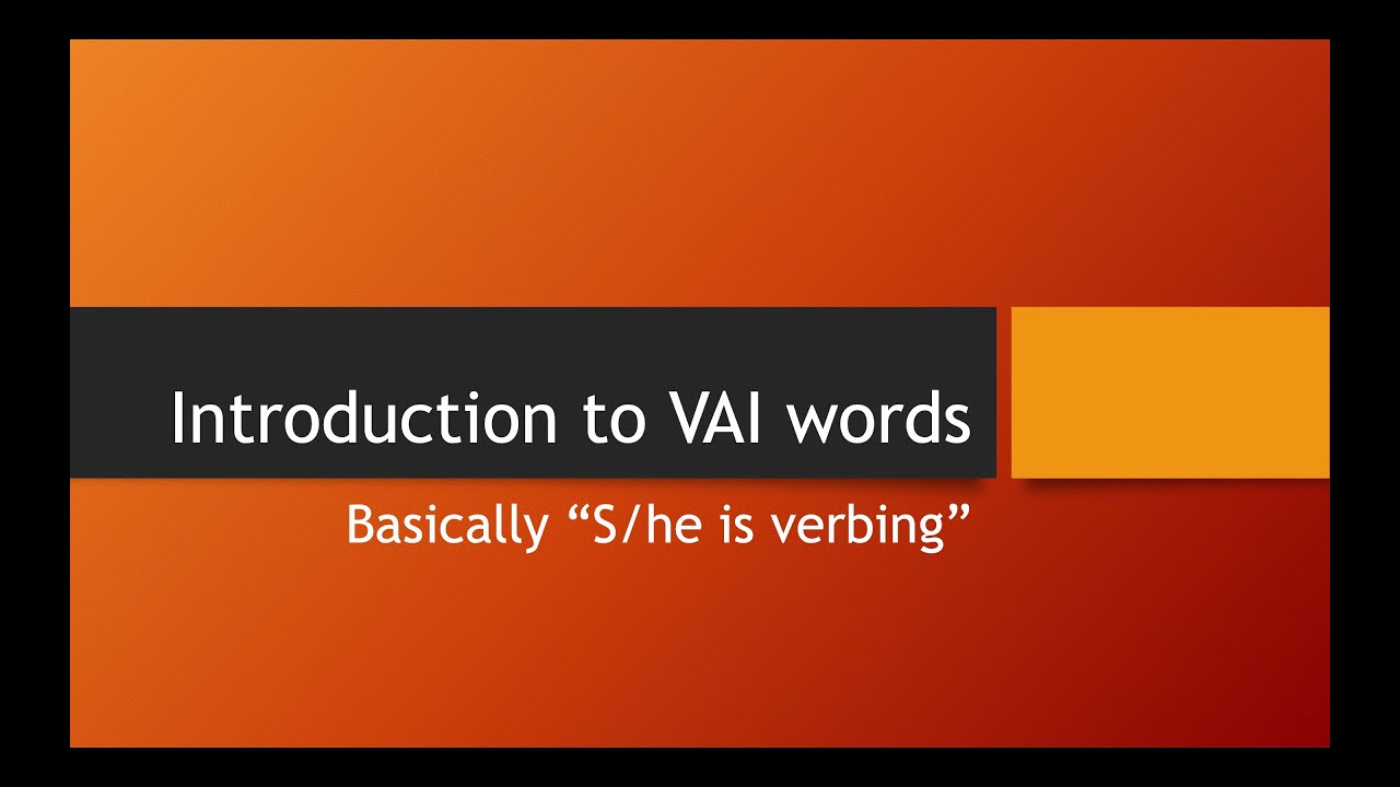 Nishnaabemwin Teaching VAI Words - YouTube