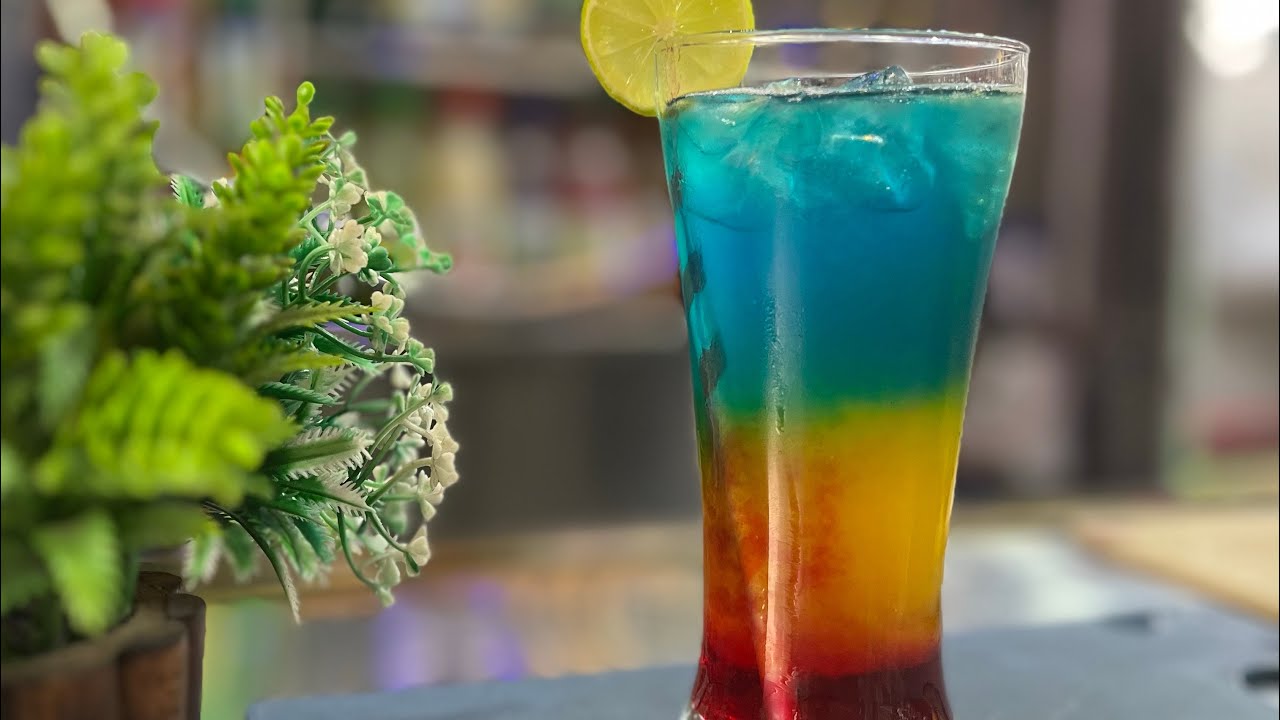 Rainbow 🌈 mocktail | looking good Refreshing drink | Best summer drink ...