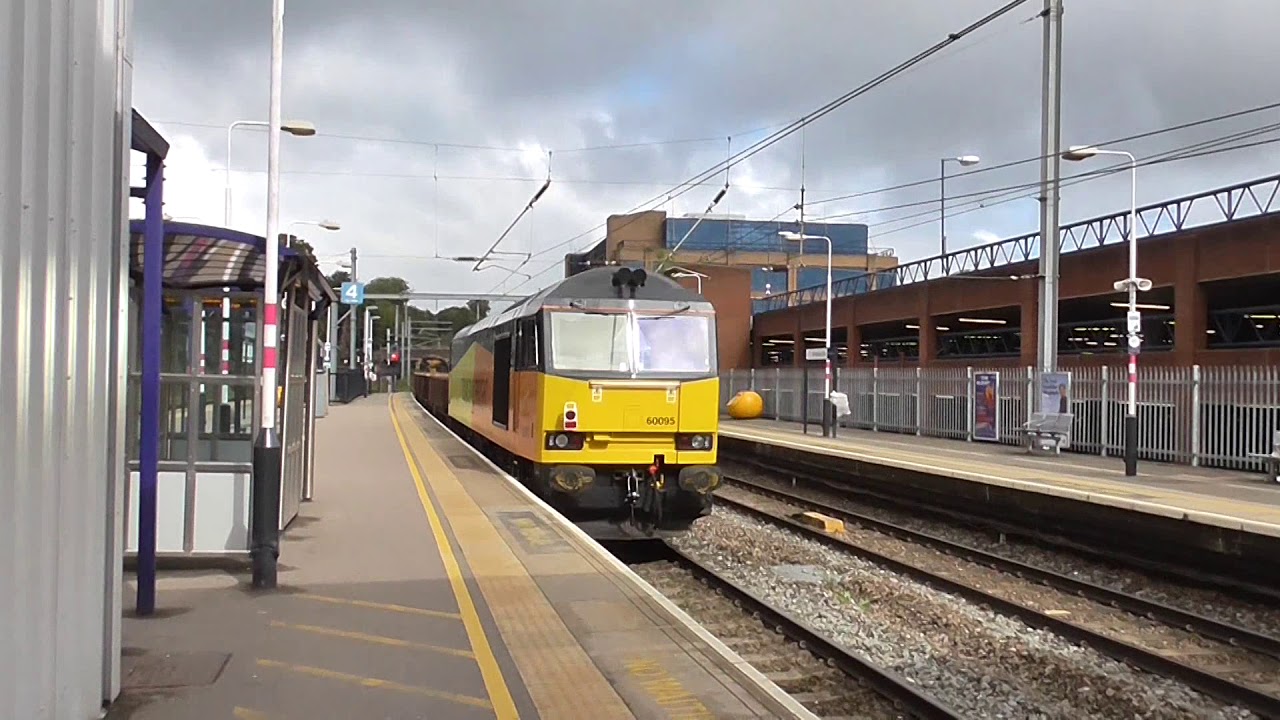 Colas Rail Class 60056 + 60095 at St Albans With Railvac 6C52 - Sunday ...
