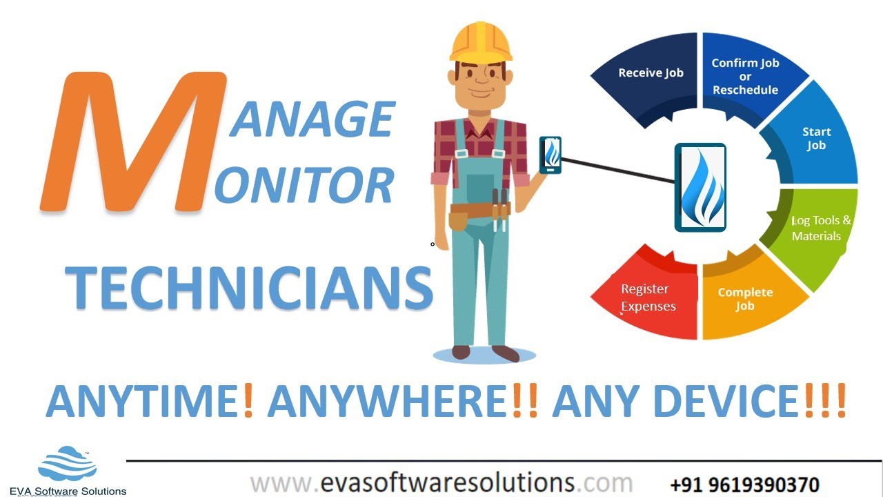 Technician Management Mobile App - YouTube