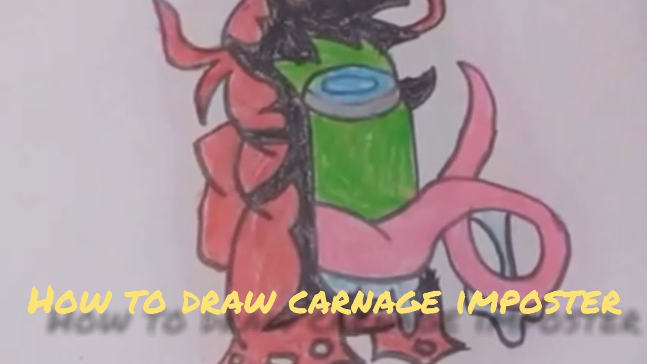 how to draw carnage imposter | Among us | Easy among us drawing | with ...