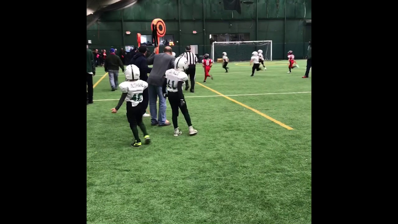 Indoor Youth Football 7 year old playoff game - YouTube
