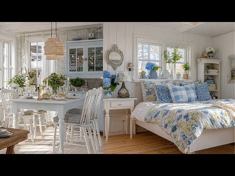 Nostalgic Sweet Blue Cottage Tour | Romantic Shabby Chic Decor with Antique Grandma’s Charm