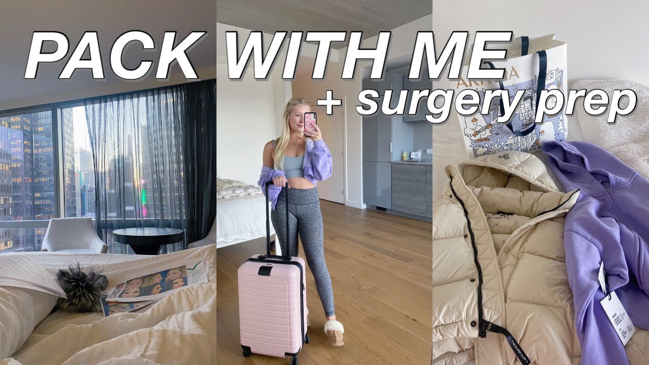 PACKING VLOG | pack with me for surgery! + pre-op for my rhinoplasty ...