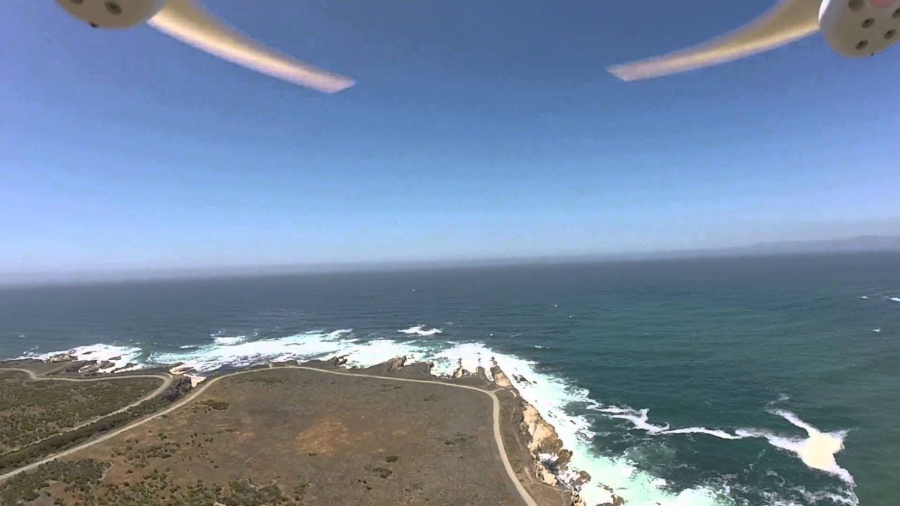 Drone flight over the ocean - YouTube