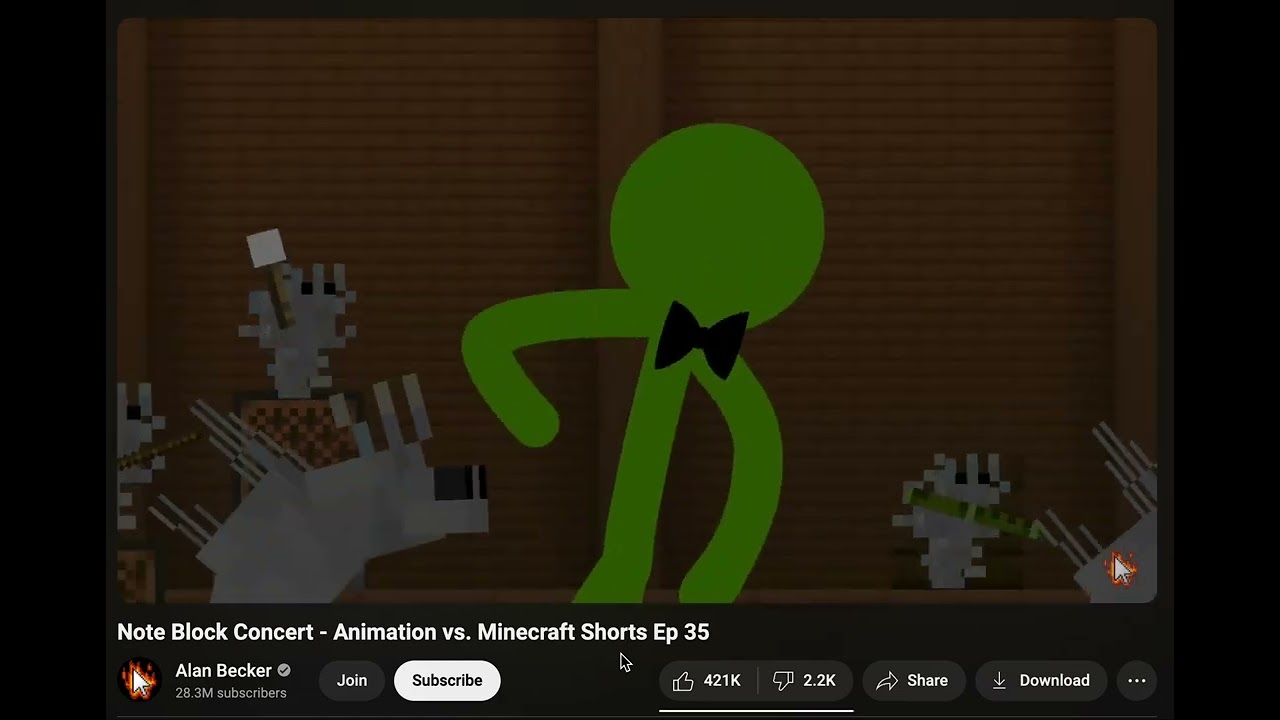 (Reaction Video) Note Block Concert - Animation vs Minecraft Shorts Ep ...