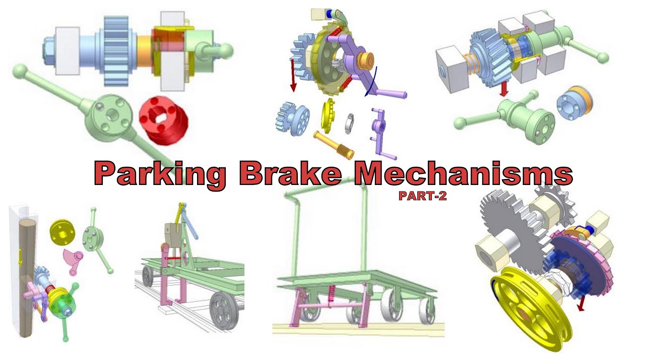 Parking Brake Mechanisms| PART 2| Mechanical engineering designs ...
