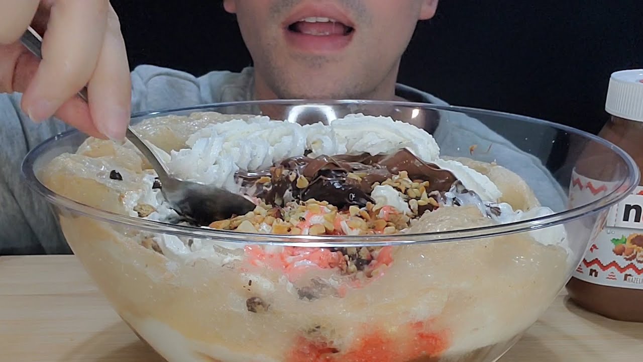 Giant Root Beer Float with Nutella Whip Cream Nuts [ASMR] #asmr - YouTube