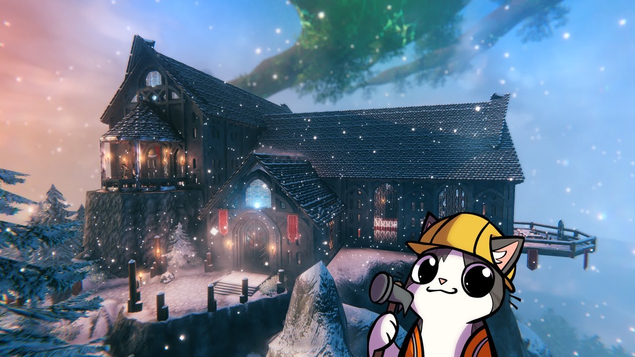 Valheim Mountain Manor Build - YouTube