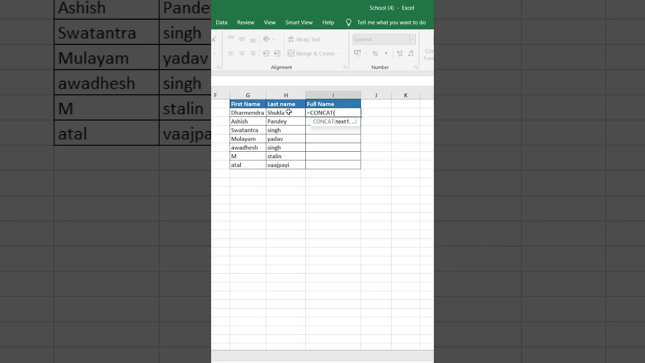 Merge Columns In Excel CONCAT Function In MS Excel YouTube Merge Columns In Excel CONCAT Function In MS Excel YouTube