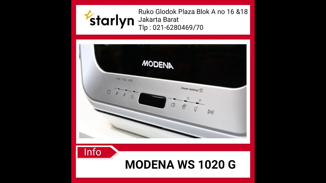 MODENA Multipurpose Dishwasher WS 1020 G - YouTube