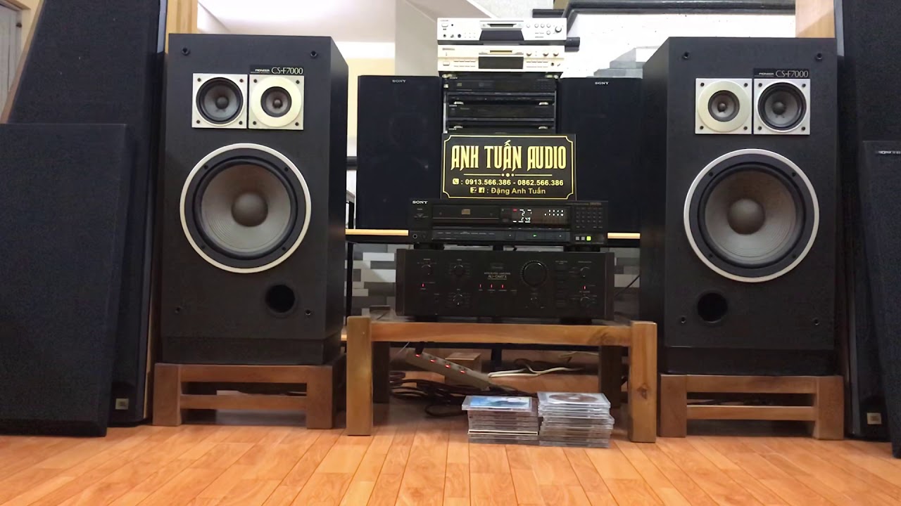 Loa pioneer cs-f7000+amply sansui au607x+ CD sony 333esd tình trạng zin ...