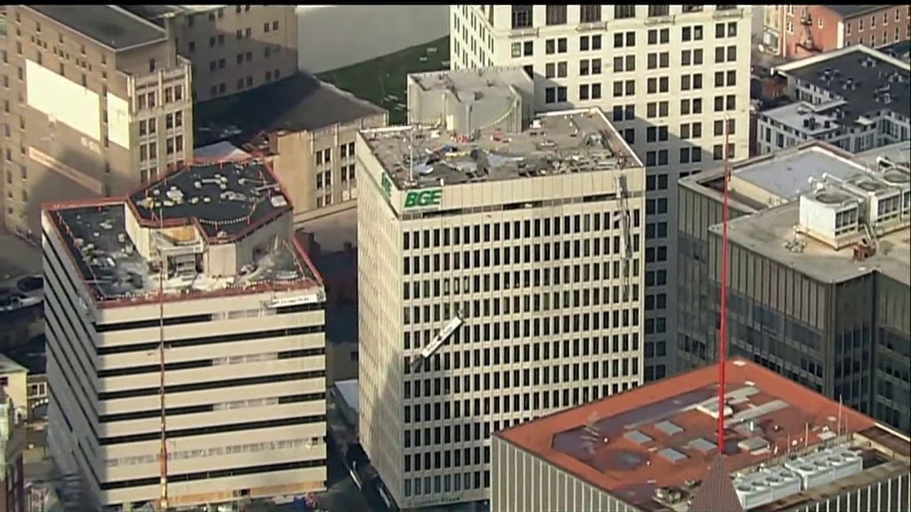 BGE building explodes in downtown Baltimore, injuring several - YouTube