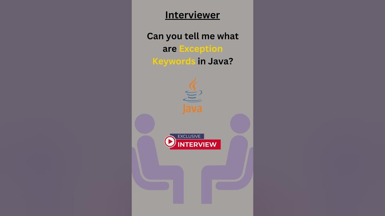 What are exception keywords in Java? | Java interview question #shorts ...