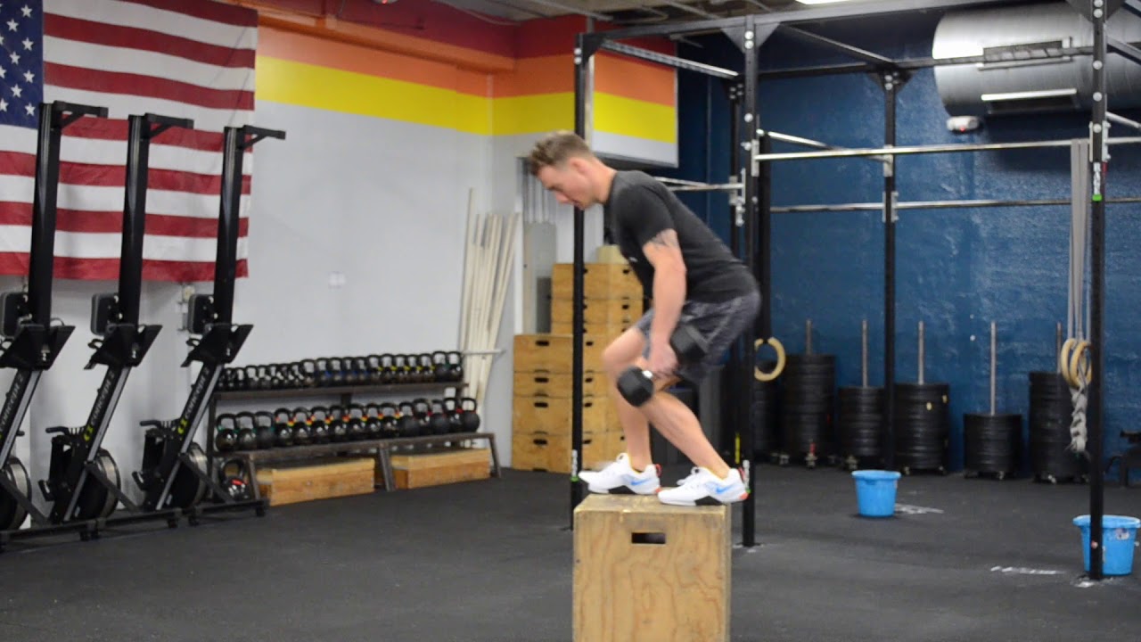 Weighted Box Step Over - YouTube