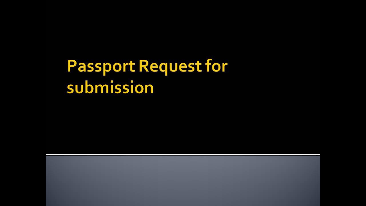 How to send Passport Stamp Request Document for TRV | Temporary Visitor ...