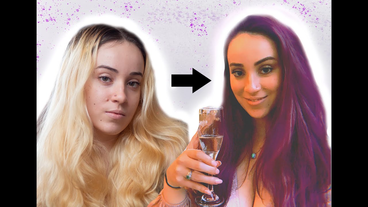 BLONDE TO PURPLE HAIR TRANSFORMATION - ft My Boyfriend! - YouTube