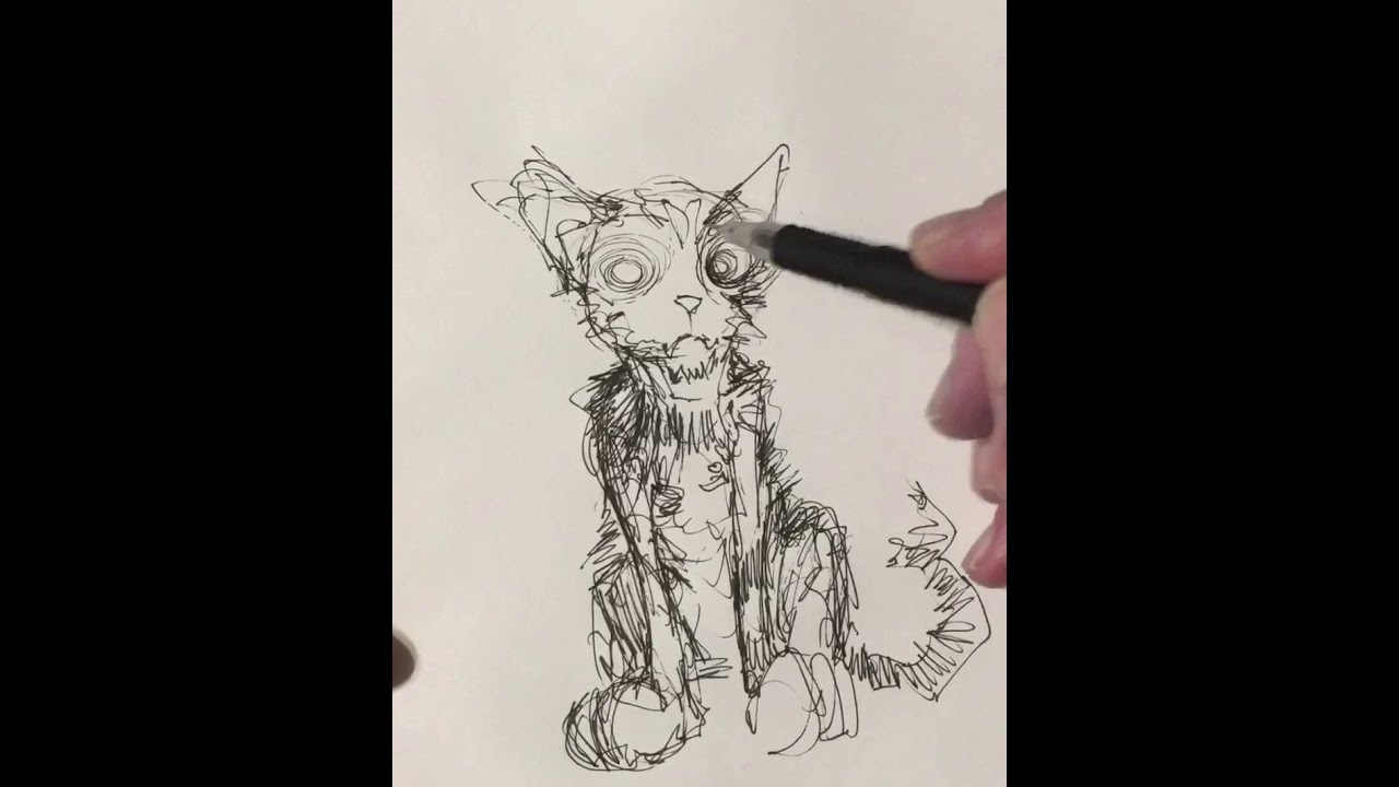 How I Draw a Zombie Cat - YouTube