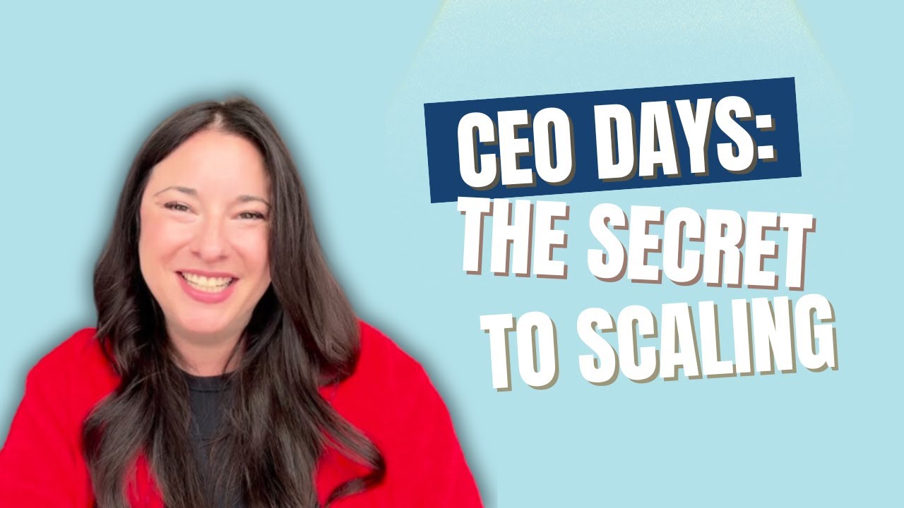 How to Create a Weekly CEO Day to Stay Focused and Productive - YouTube