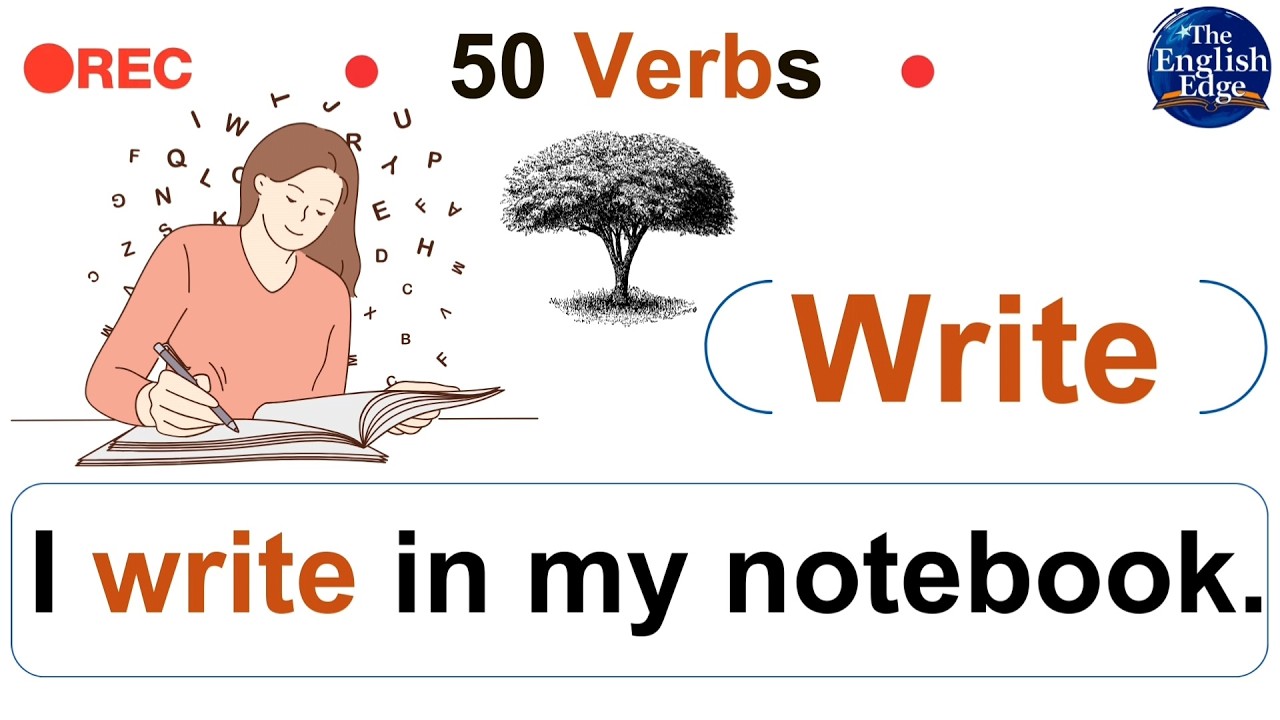 Daily English: 50 Essential Verbs with Simple Examples! - YouTube