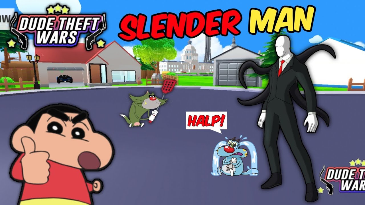 Shinchan Fight with Slender Man! 😱 || Slender Man Chapter 2 || SurjoOP ...