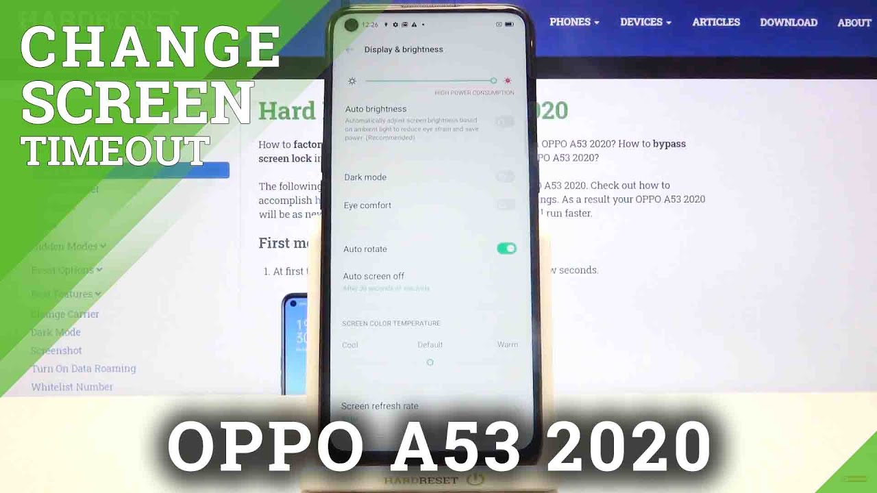 How to Change Screen Timeout in OPPO A53 2020 – Display Settings ...