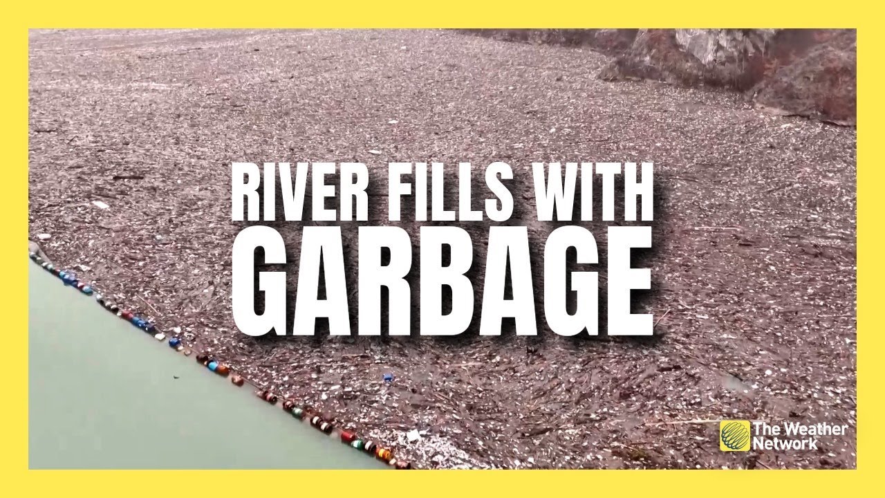 Disgusting Amount of Garbage Washes Into River After Heavy Rain - YouTube