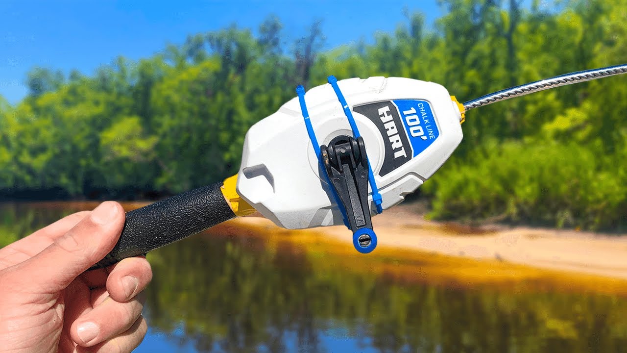 HOMEMADE FISHING COMBO Catches Fish! (DIY FISHING ROD) - YouTube